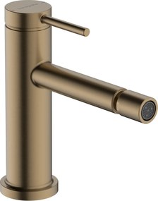 Hansgrohe Tecturis S, bidetová páková baterie s odtokovou soupravou s táhlem, kartáčovaný bronz, HAN-73201140
