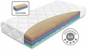 Tvrdší ortopedická matrace BIOGREEN XXL, 25cm, 80x200cm, 170kg, studená pěna, 7 let záruka