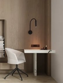 LED černá svítilna na zeď Sonica