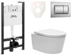 Cenově zvýhodněný závěsný WC set Jika do lehkých stěn / předstěnová montáž+ WC SAT Brevis SIKOJSW3