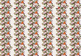 Fototapeta - Ptáci a květy (152,5x104 cm)