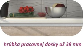 Dolní skříňka D 80 3, dub sonoma/bílá, LINE