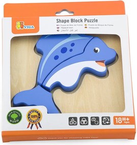 Dřevěné puzzle pro nejmenší Viga Rybka