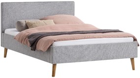 Šedá čalouněná dvoulůžková postel Meise Möbel Twister 180 x 200 cm