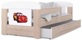 Dětská postel 180 x 80 cm FILIP BOROVICE vzor LIGHTNING CAR Rozměry postele: 180x80 cm