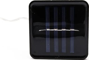 LED party girlanda solární, 5 m, venkovní, teple bílá, 10 diod, průhledné baňky, čirý kabel, IP44
