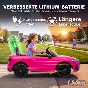 AIYAPLAY Dětské elektrické auto Audi A5L 12V dětské auto s 2,4 G dálkovým ovládáním, 2 motory, lithium baterie, měkký start, 4× pružení 370-511V90PK