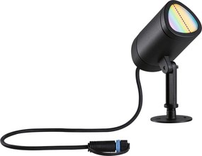 P 94849 Plug & Shine LED bodové zahradní světlo Smart Home Zigbee Shira IP65 RGBW+ 6,5W antracit - PAULMANN
