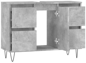 Koupelnová skříňka betonově šedá 80x33x60 cm kompozitní dřevo