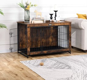 Klec pro psa Vasagle Kalira 98 cm hnědá/černá