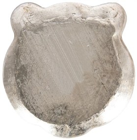 Stříbrná dekorativní miska/talířek v dekoru hlavy tygra Tiger – 19x19x2 cm