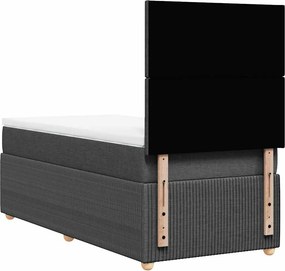 Box spring postel s matrací tmavě šedá 100 x 200 cm textil 3291961