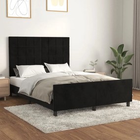 Rám postele bez matrace černý 140 x 200 cm samet 3125759