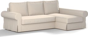 Potah na pohovku IKEA Backabro rozkládací se šezlongem barva béžová látka pletený vzor