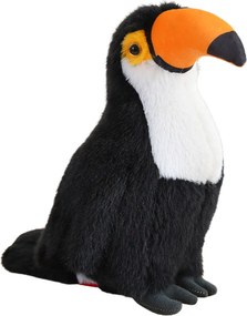 LEAN Toys Plyšový tukan maskot plyšová hračka bílý 35 cm