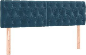 Box spring postel s matrací tmavě modrá 140x200 cm samet 3141489