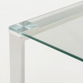 Obdélníkový konferenční stolek EQUIOR stříbrný