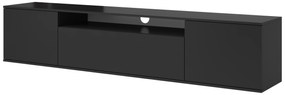 Eka Závěsný stolek pod televizi EMI 200 cm - Černý mat