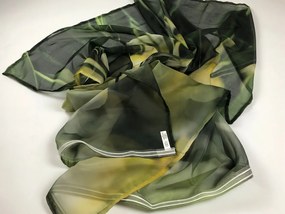 DIMEX | Hotové záclony - kusová fotozáclona Limetka VO-140-023 | zelená, bílá | 140 x 120 cm