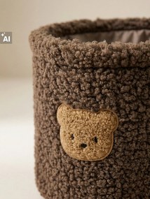 Sinsay - Skládací úložný koš s motivem medvěda - hnědá