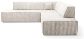 Rozkládací rohová sedací souprava s úložným prostorem do L TERAMO pravá béžová