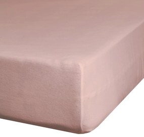 MAKOSATENOVÉ PROSTĚRADLO NOVA S GUMIČKOU 140X200 CM, VÝŠKA 30 CM PÚDROVĚ RŮŽOVÁ