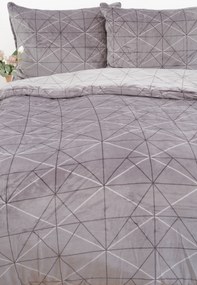 MK Lůžkoviny Francouzské mikroplyšové povlečení Exclusive - Sebastian šedý 220 × 200 cm, 2ks 70 x 90 cm