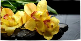 Sablio Ručník Žluté orchideje - 30x50 cm