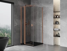 Mexen Mist T, sprchový kout s křídlovými dveřmi, 120 x 120 cm, 8mm čiré sklo, měděný profil, 8A4T-120-120-65-00