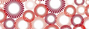 Vliesová fototapeta Dimex Red Circles M-363 | 330x110cm