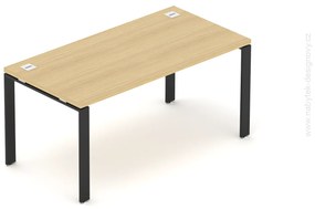 NABYTEK-DESIGNOVY.CZ - DEB1280U - Kancelářský stůl EPIC, 120/140/160/180cm, kovová podnož U, dub/černá
