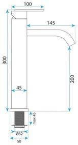 REA-B5510 - Umyvadlová baterie ONTARIO 30 cm nikl