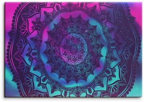 Malvis ® Obraz Vesmírně duhová mandala Velikost: 150x100 cm