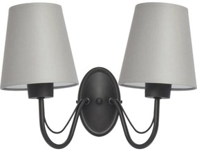 Nástěnná lampa MALBO 2xE27/15W/230V šedá/černá