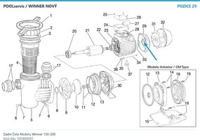 Zadní Čelo Motoru Winner 150-200 – S92400097