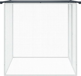Klec pro kuřata se střechou antracitová 103 x 98 x 90 cm ocel 172337