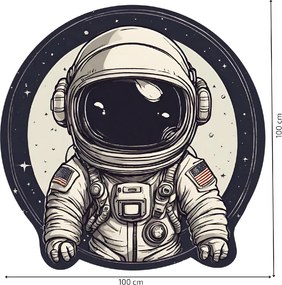 PIPPER. Kruhová samolepka na zeď "Astronaut" Velikost: 100cm