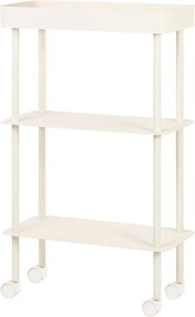 Béžový kovový pojízdný regál 60x97x30 cm Nolle – noo.ma