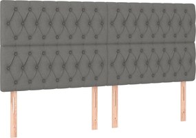Box spring postel s matrací tmavě šedá 180x200 cm textil 3136854