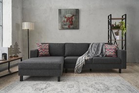 Hanah Home Pohovka KALE antracit levý roh 825BLC2719