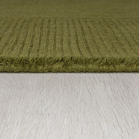 Flair Rugs koberce Kusový ručně tkaný koberec Tuscany Textured Wool Border Green ROZMĚR: 200x290