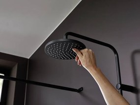 Hansgrohe Vernis Blend, termostatická sprchová souprava, hlavová sprcha + ruční sprcha, černá matná, HAN-26276670