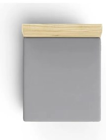 Šedé napínací bavlněné prostěradlo 160x200 cm - Mijolnir