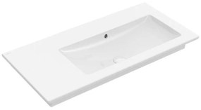 Villeroy & Boch Venticello - Umyvadlo nábytkové 100x50 cm, s přepadem, bez otvoru pro baterii, CeramicPlus, alpská bílá 4134R3R1