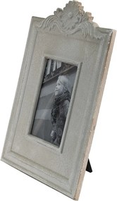 Krémový antik fotorámeček s popraskanou strukturou - 27*2*36 cm / 13*17 cm