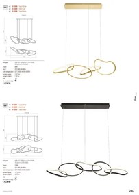 Redo 01-3389 - LED Stmívatelný lustr na lanku BIAS LED/90W/230V zlatá