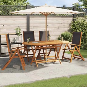 Skládací židle 4 ks, masivní akácie a textilén 3120454