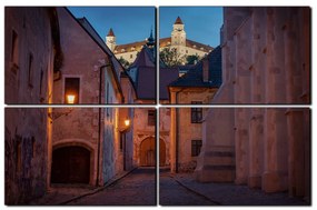 Obraz na plátně - Bratislava staré město s hradem vzadu 1265E (120x80 cm)
