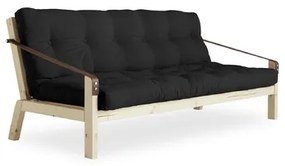 sofa POETRY by Karup - 100*200 cm natural (přírodní) + futon dark grey 734