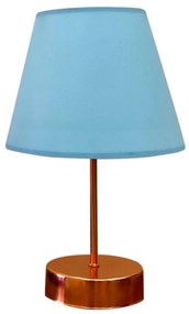Stolní lampa 1xE27/60W/230V modrá/měděná